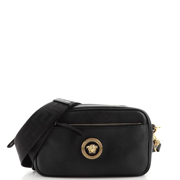 Versace | Bags | Versace Medusa Front Pocket Camera Bag Leather Small ...